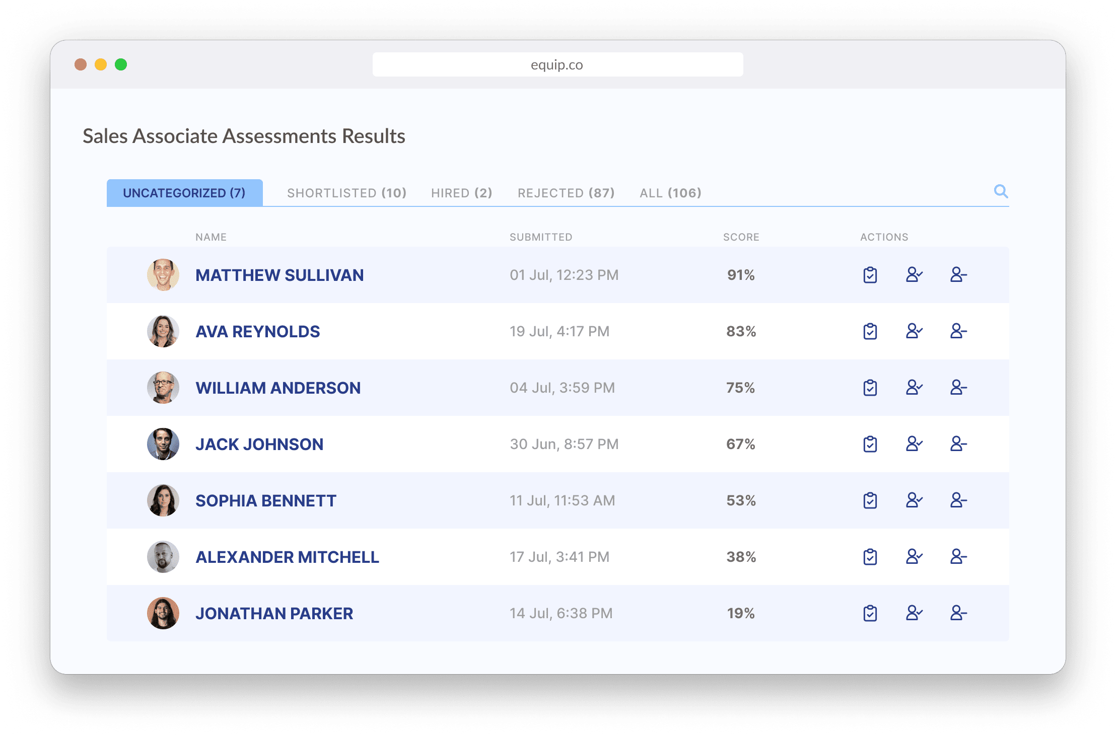Online Skill Tests for Hiring | Equip